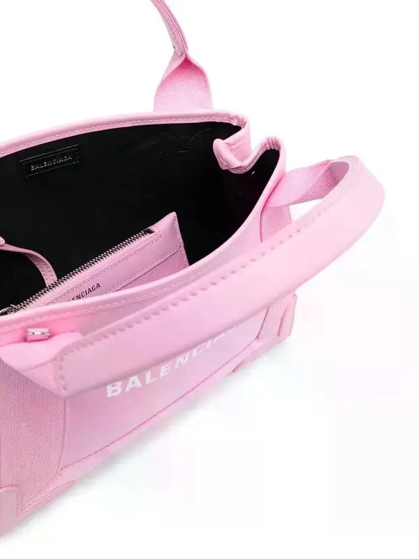 Balenciaga Logo-print Canvas Tote - Pink