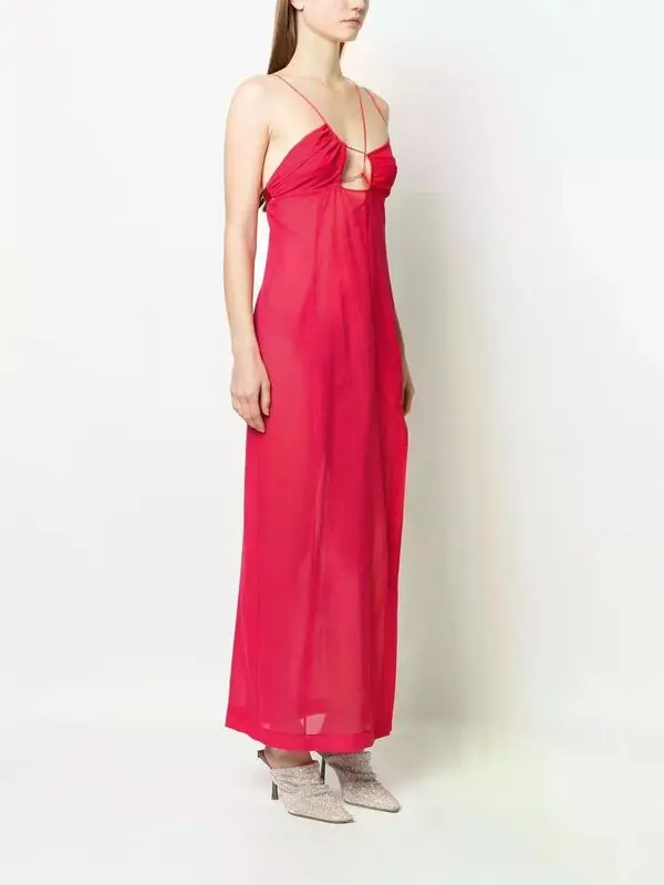 NENSI DOJAKA Long Asymmetric-neck Dress