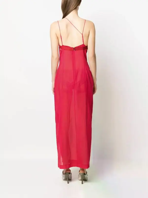 NENSI DOJAKA Long Asymmetric-neck Dress