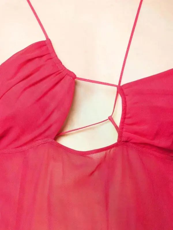 NENSI DOJAKA Long Asymmetric-neck Dress