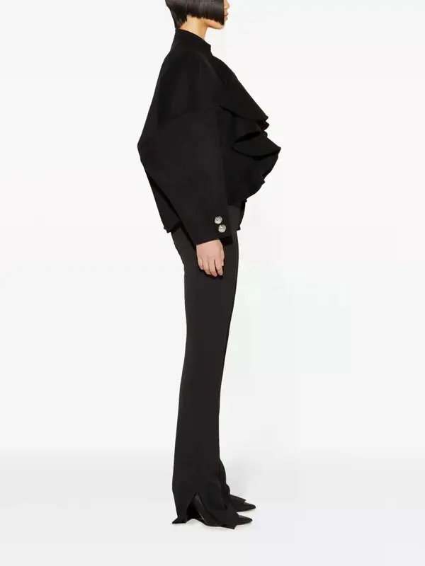 Emilio Pucci Ruffled-placket Wool Jacket