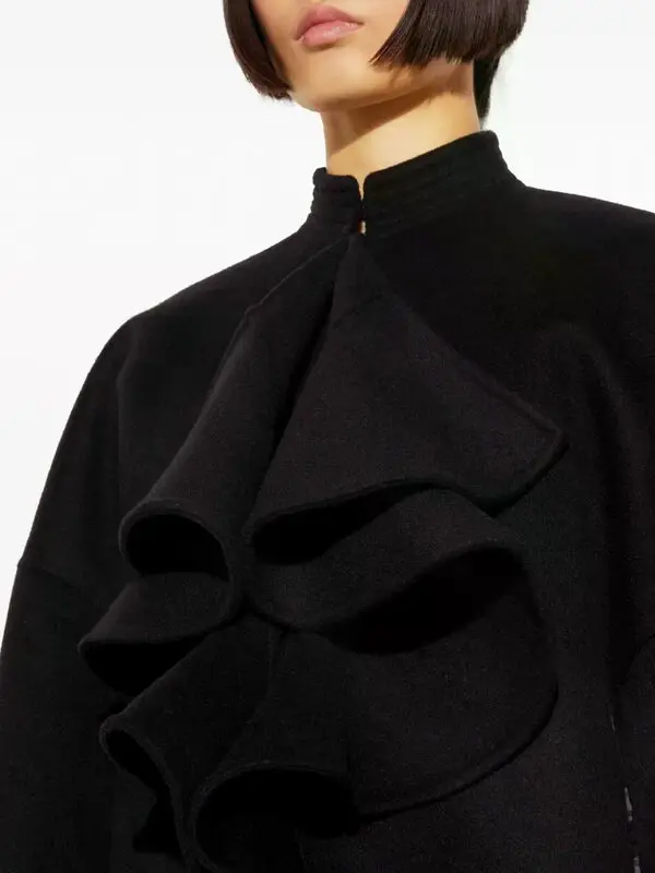 Emilio Pucci Ruffled-placket Wool Jacket