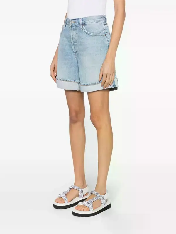 AGOLDE Dame High-waisted Denim Shorts