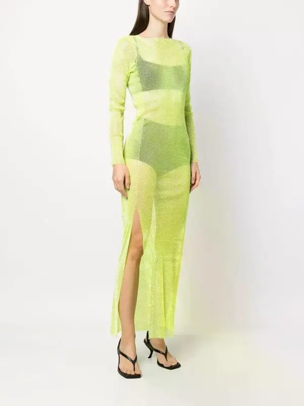 SANTA BRANDS Semi-sheer Ankle-length Dress - Green