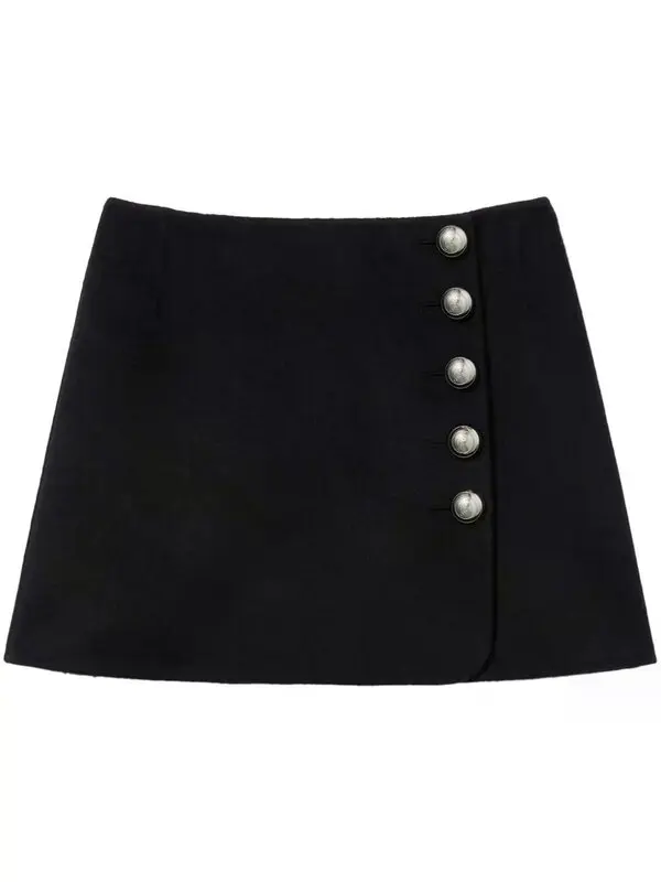 Emilio Pucci Side-button Fastening Wool Miniskirt