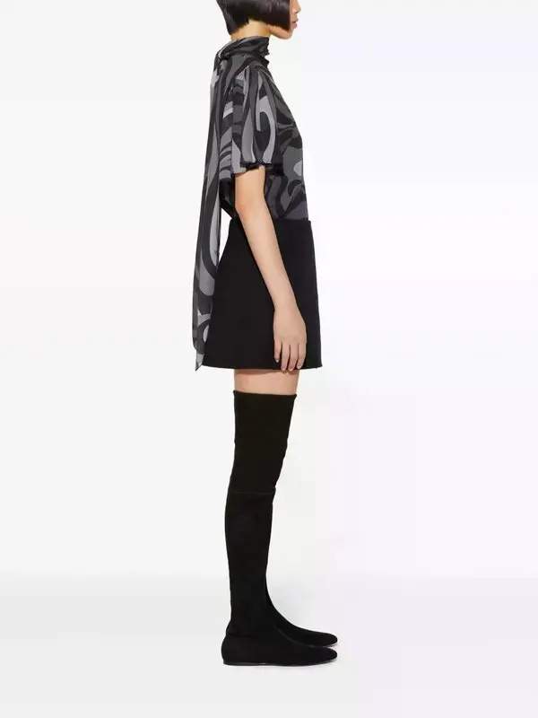 Emilio Pucci Side-button Fastening Wool Miniskirt