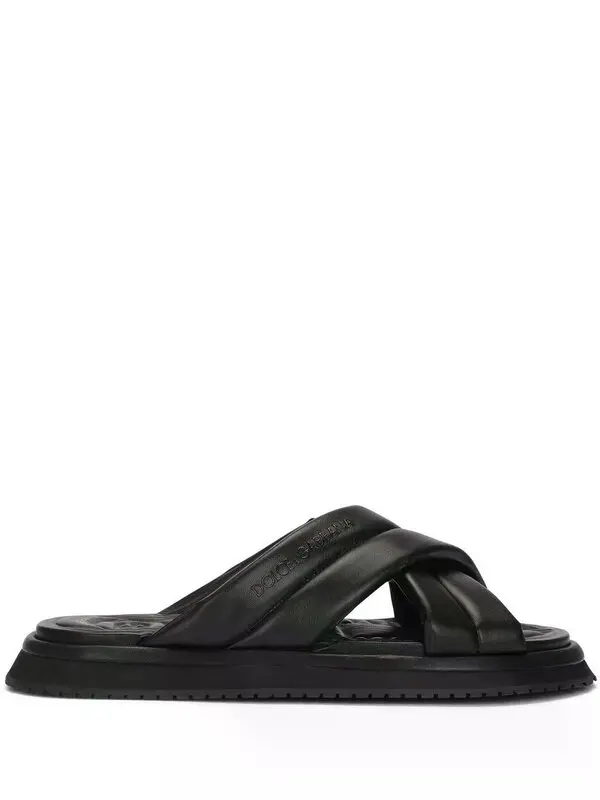 Dolce & Gabbana Crossover-strap Flat Sandals