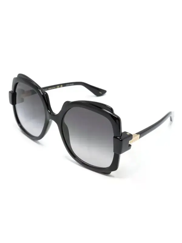Gucci Logo Engraved Square Frame Sunglasses