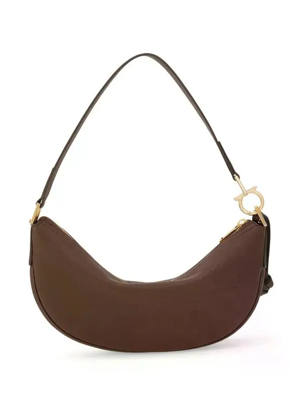 FERRAGAMO Zip Shoulder Bag - Brown