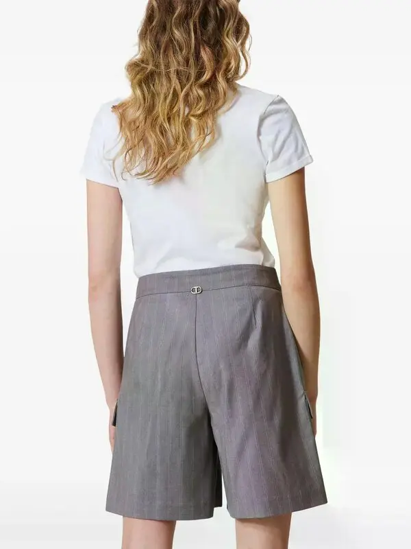 TWINSET Pinstripe Bermuda Shorts
