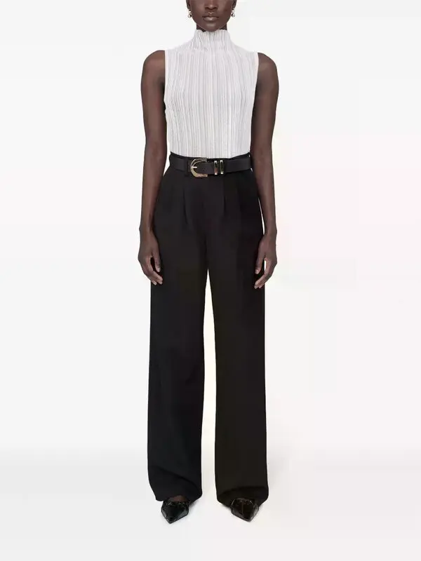 ANINE BING Carrie Wide-leg Wool Trousers