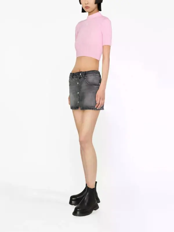 COURREGES Trucker Denim Miniskirt