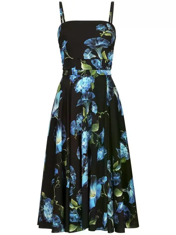 Dolce & Gabbana Campanula-print Midi Dress