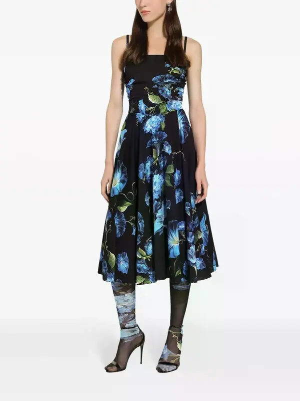 Dolce & Gabbana Campanula-print Midi Dress