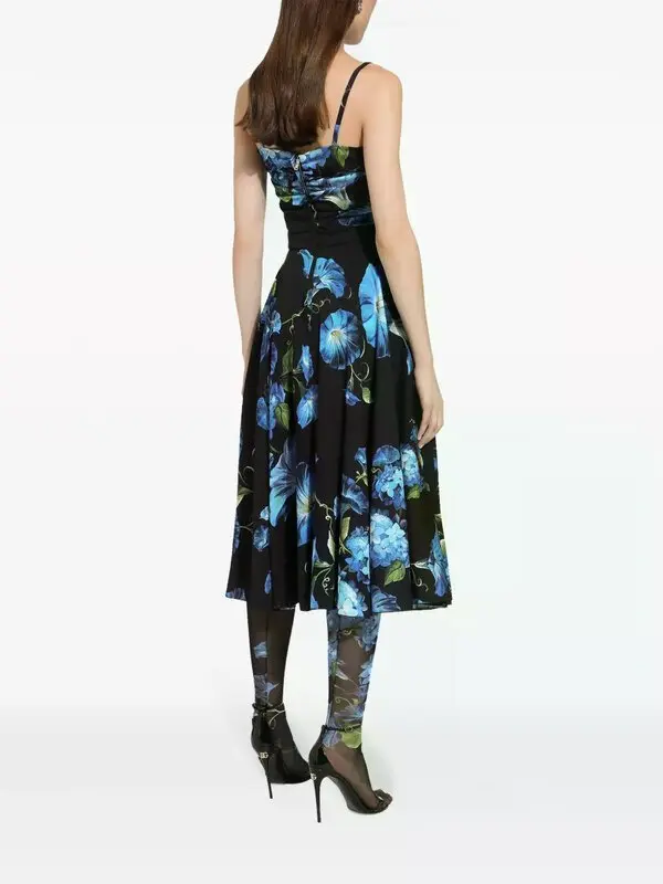 Dolce & Gabbana Campanula-print Midi Dress