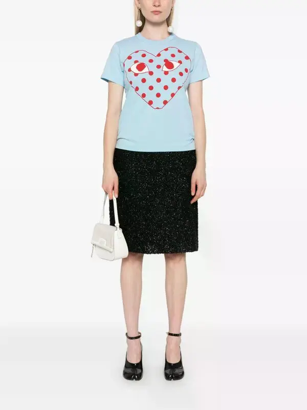 Play Comme Des Garcon Heart-print T-shirt