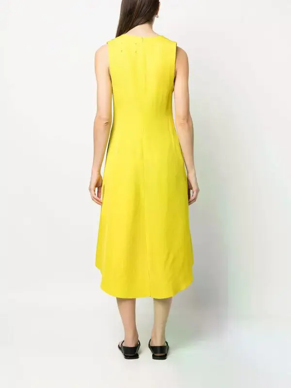 CALCATERRA Silk Scoop-neck Midi Dress
