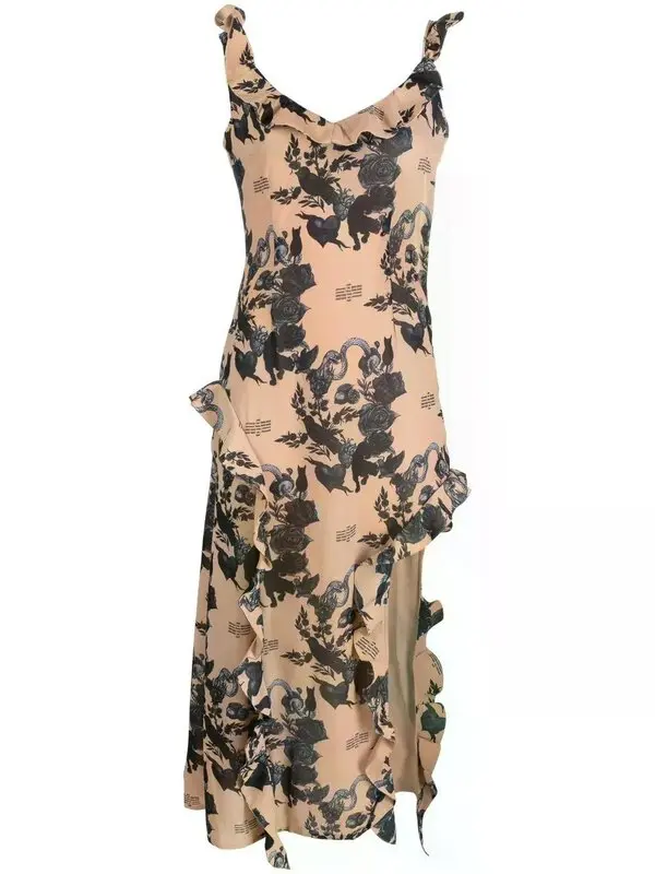 Rokh Ruffle-detail Long Dress