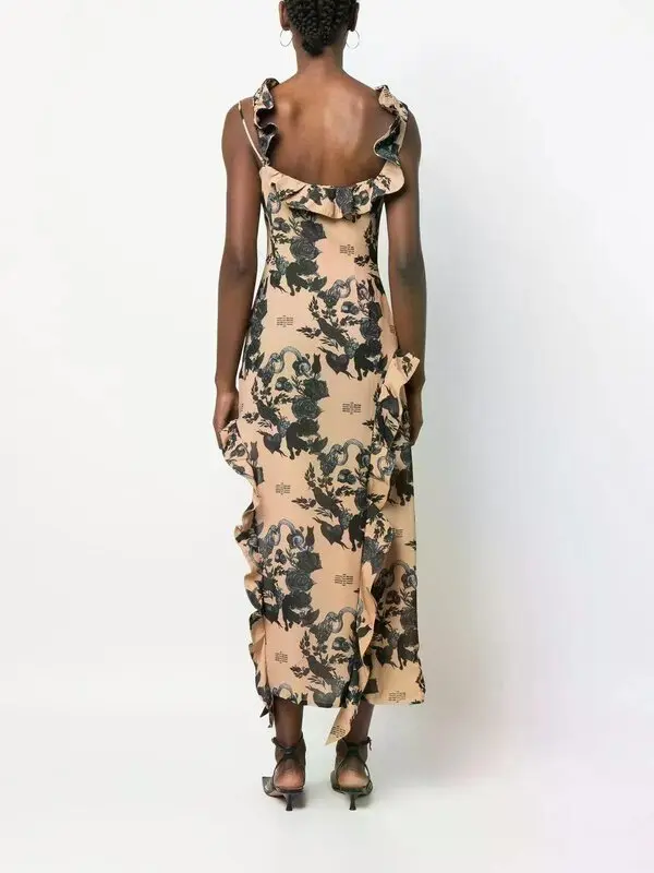 Rokh Ruffle-detail Long Dress