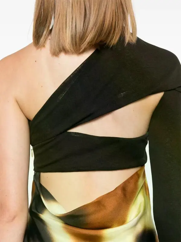 Nanushka Draped-detail Open-back Midi Dress