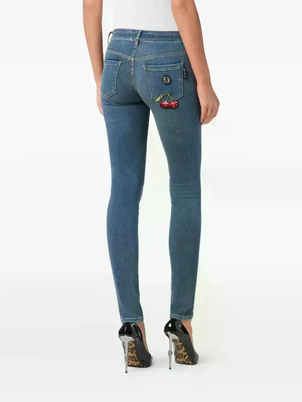 Philipp Plein Stretch-cotton Skinny Jeans