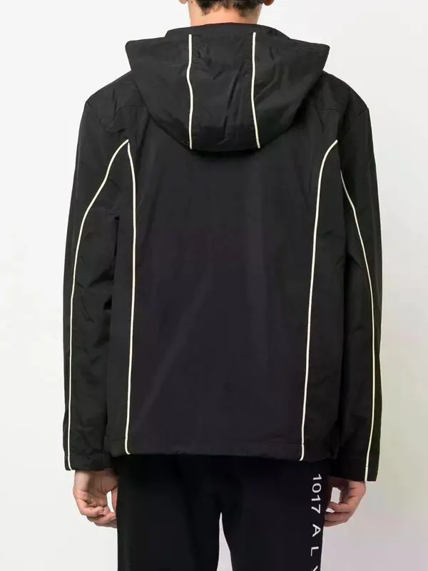 DIESEL® J-hives Logo-appliqué Windbreaker - Black