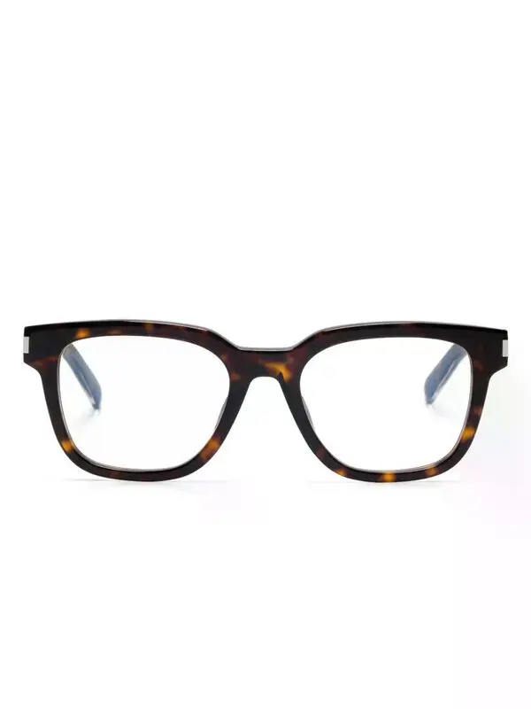 Saint Laurent Wayfarer-frame Glasses - Brown