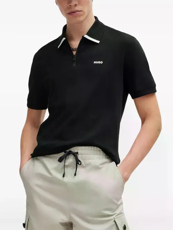 Hugo Logo-print Cotton Polo Shirt