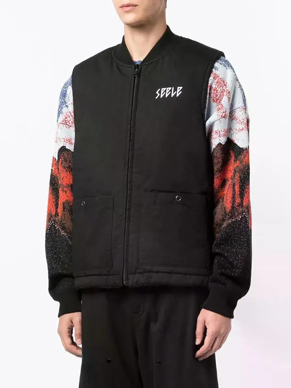 Undercover Slogan-print Reversible Gilet