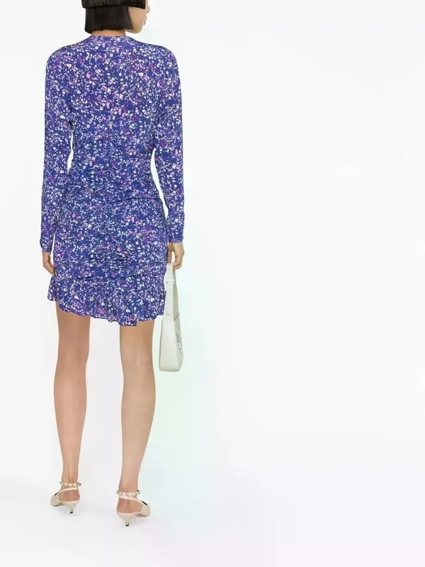 Isabel Marant Étoile Lara Floral-print Mini Dress - Blue