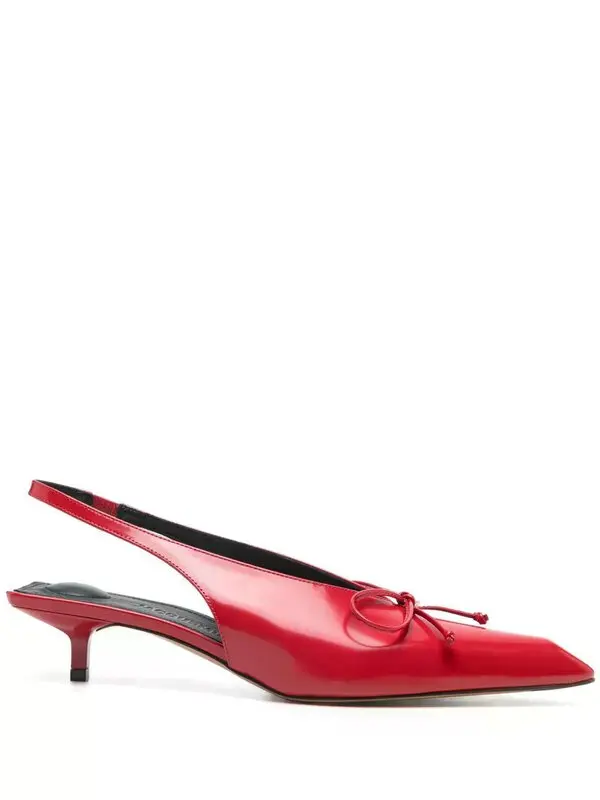 Jacquemus 35mm Cubisto Slingbacks - Red