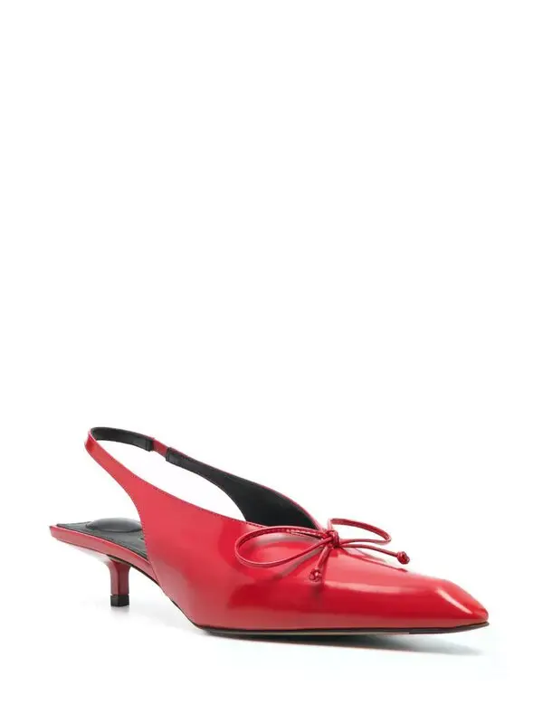 Jacquemus 35mm Cubisto Slingbacks - Red