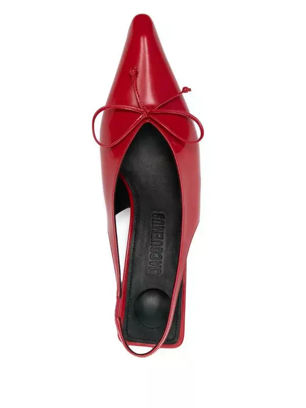 Jacquemus 35mm Cubisto Slingbacks - Red
