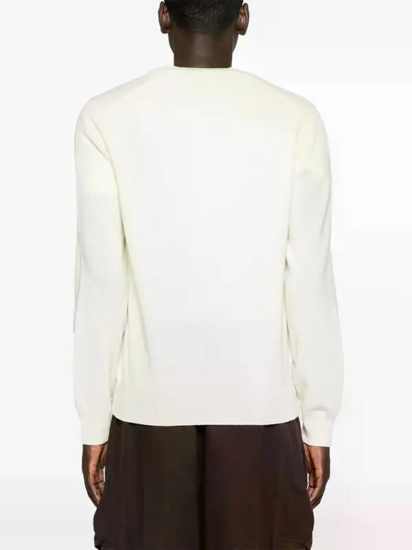 Play Comme Des Garcon Heart-patch Wool Jumper - Neutrals