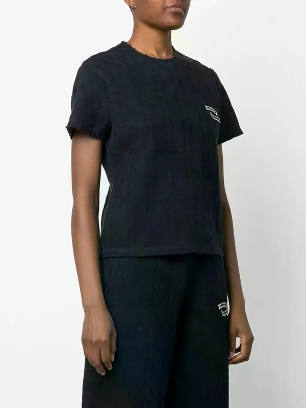 Opening Ceremony Embroidered Logo Cable-knit T-shirt