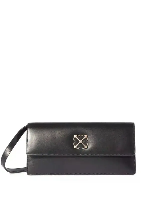 Off-White Jitney 1.0 Leather Shoulder Bag - Black