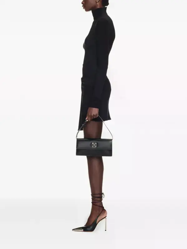 Off-White Jitney 1.0 Leather Shoulder Bag - Black