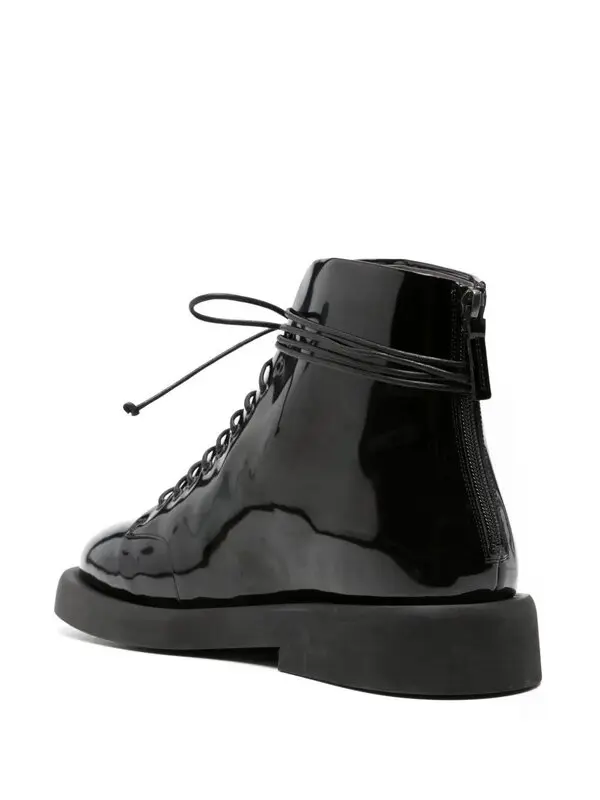 Marsèll 40mm Gommello Patent-finish Biker Boots