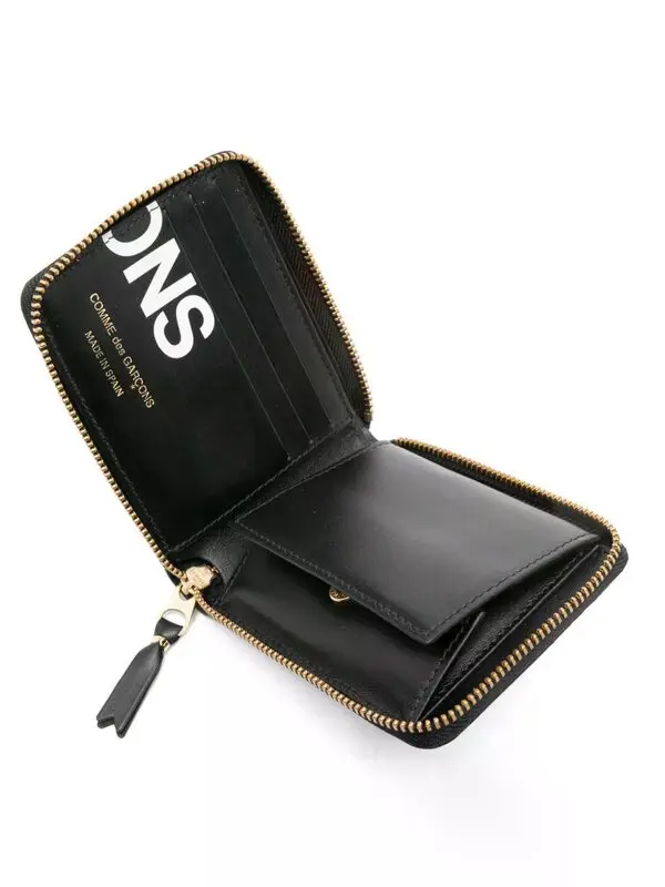Comme Des Garçons Logo-print Leather Wallet - Black