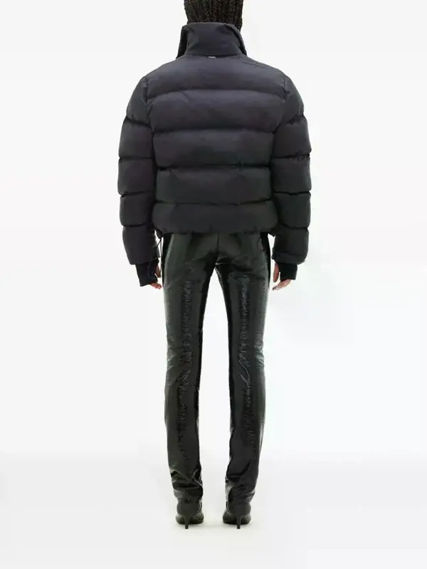 COURREGES Logo-print High-neck Puffer Jacket