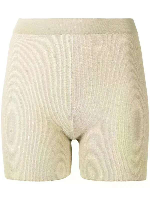 Jacquemus Arancia Ribbed-knit Shorts