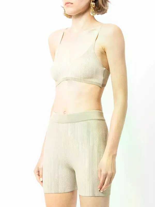 Jacquemus Arancia Ribbed-knit Shorts