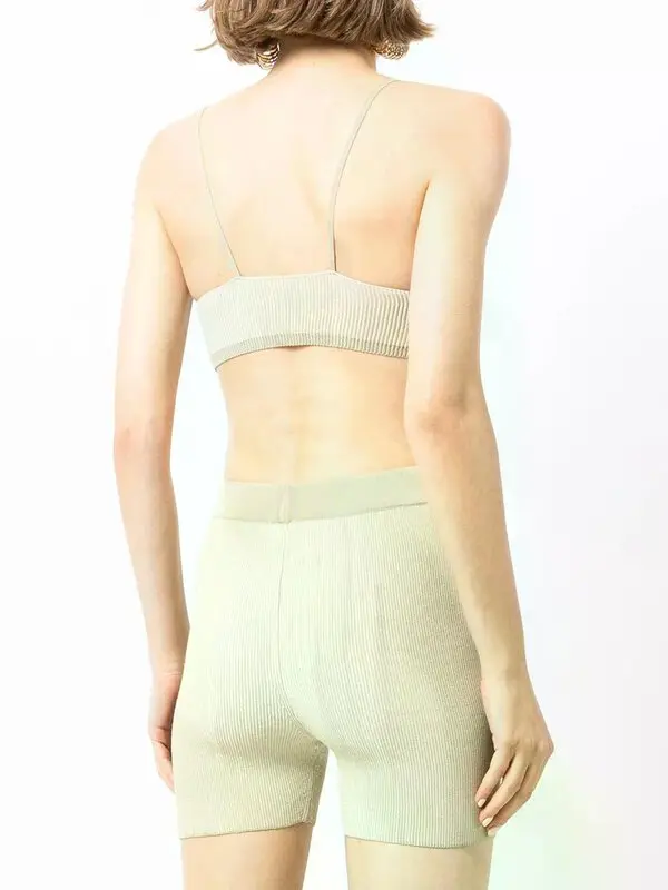 Jacquemus Arancia Ribbed-knit Shorts