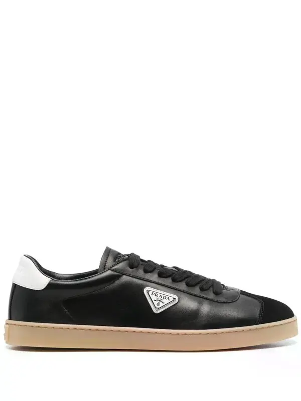 Prada Leather Sneakers - Black