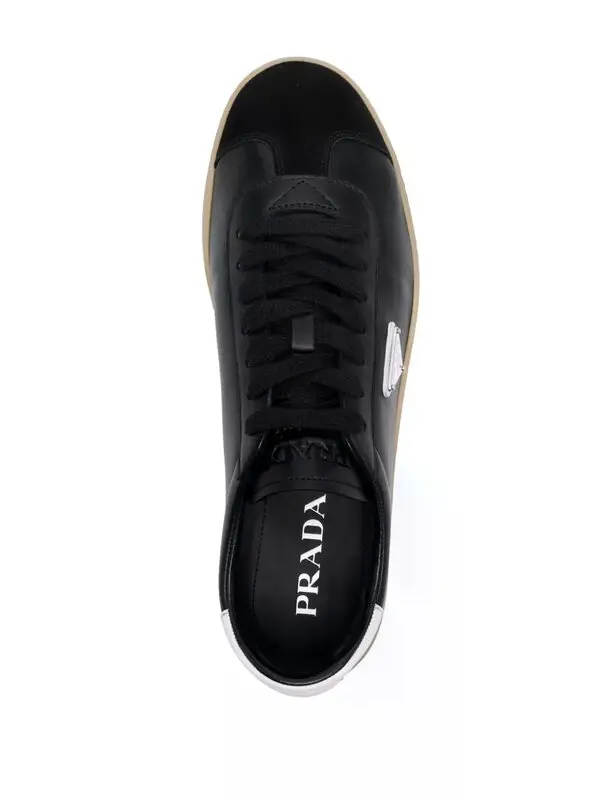 Prada Leather Sneakers - Black