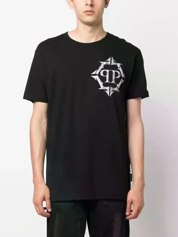 Philipp Plein Ss Chrome Round-neck T-shirt - Black