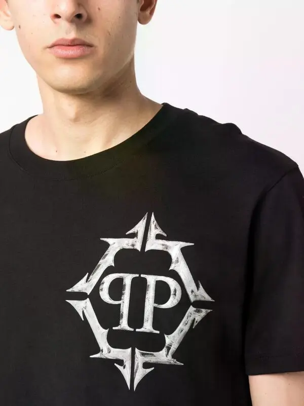 Philipp Plein Ss Chrome Round-neck T-shirt - Black