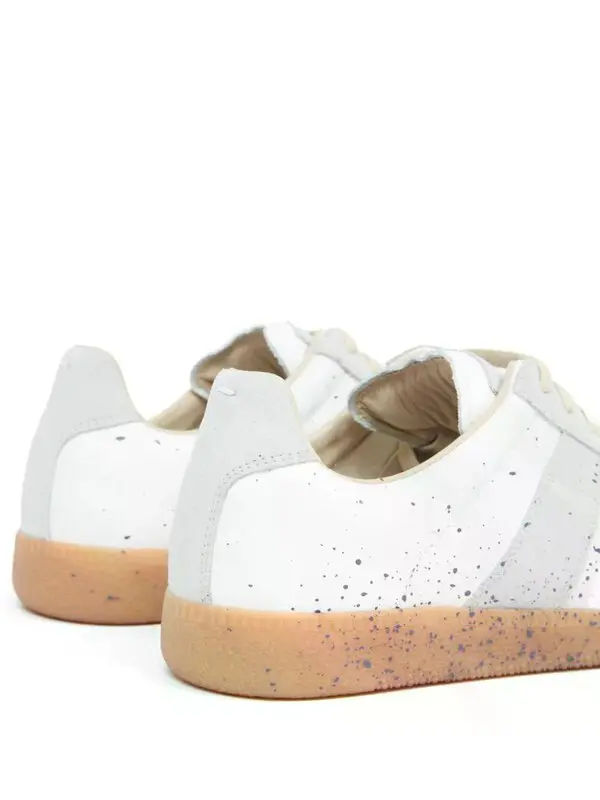 MAISON MARGIELA Replica Paint Leather Sneakers - White