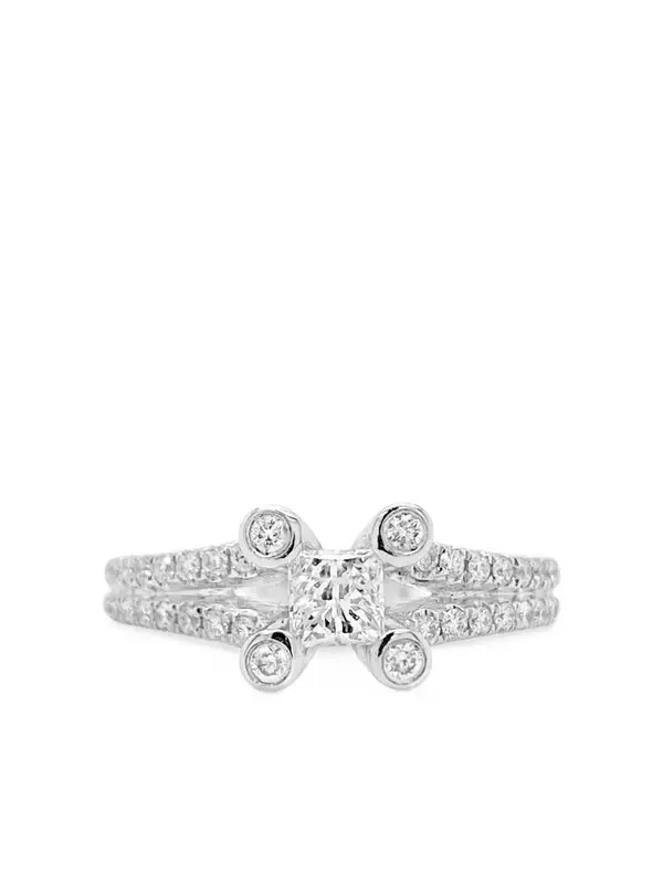 HYT JEWELRY 18kt White Gold Diamond Ring - Silver