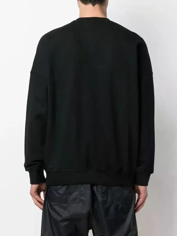 Rick Owens Logo-embroidered Pullover Sweatshirt - Black